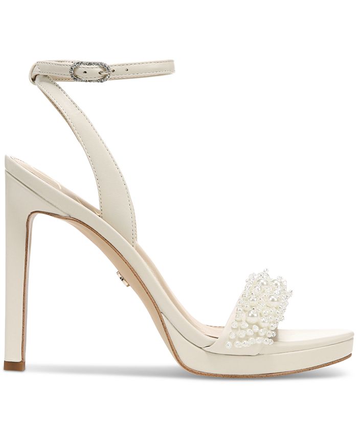 Sam Edelman Women's Jade Perla Embellished Ankle Strap Platform Sandals ...