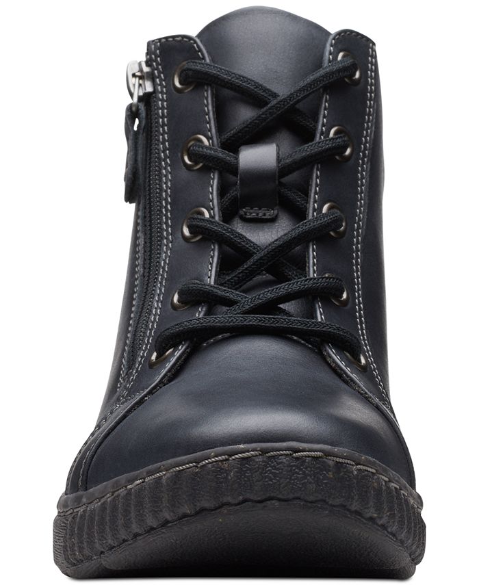 Clarks Caroline Park Lace-Up Sneaker Booties - Macy's