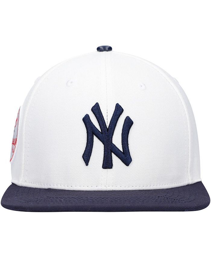 Pro Standard Men's White, Navy New York Yankees Logo Snapback Hat - Macy's