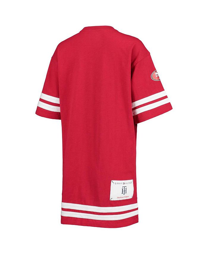 Tommy Hilfiger Women's Scarlet San Francisco 49ers Clair Half-Sleeve ...