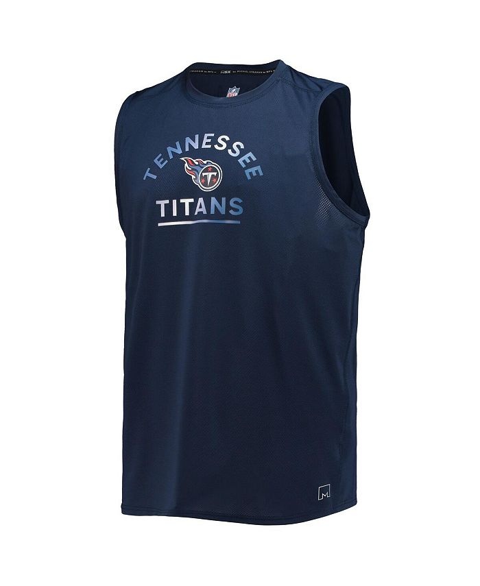 MSX by Michael Strahan Men's Navy Tennessee Titans Rebound Tank Top ...