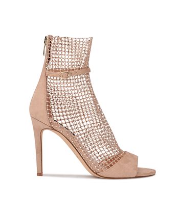 Nine West Women's Imery Mesh Peep Toe Booties - Macy's
