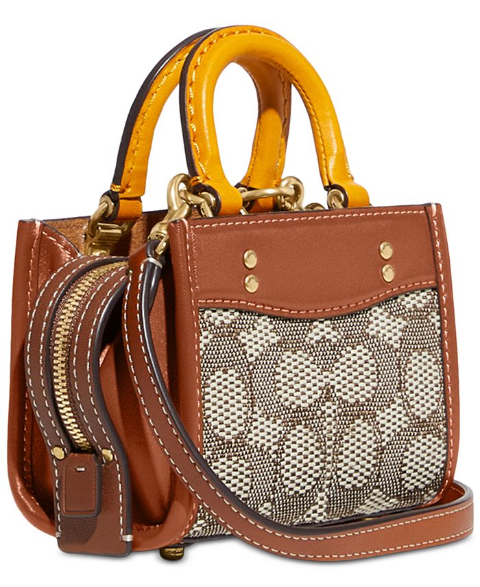 COACH Signature Textile Jacquard Micro Rogue - Macy's
