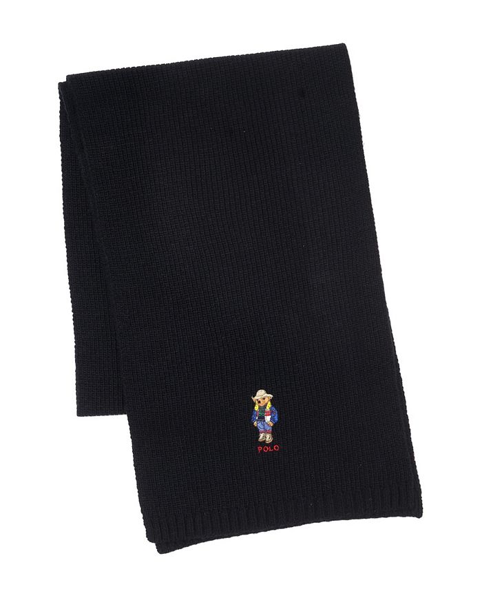 Polo Ralph Lauren Men's Solid Holiday Bear Scarf - Macy's