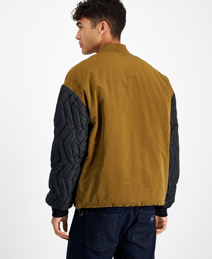 A|X Armani Exchange Men's Full-Zip Logo-Printed Colorblocked Jacket ...