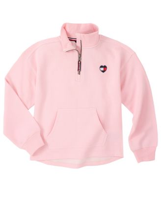 Big Girls Quarter-Zip Mock-Neck Pullover