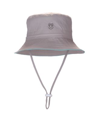 Grey Sun Hat With Aqua Trim - Macy's