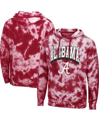 Men's Colosseum Crimson Alabama Crimson Tide Fanatic Tie-Dye Pullover ...