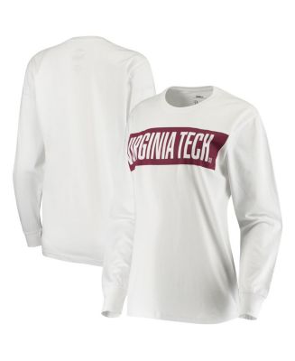 Women's Pressbox White Virginia Tech Hokies Big Block Whiteout Long ...