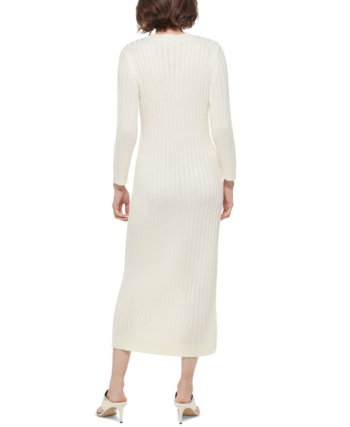 Calvin Klein Ribbed Knit Midi Sweater Dress And Reviews Dresses Women