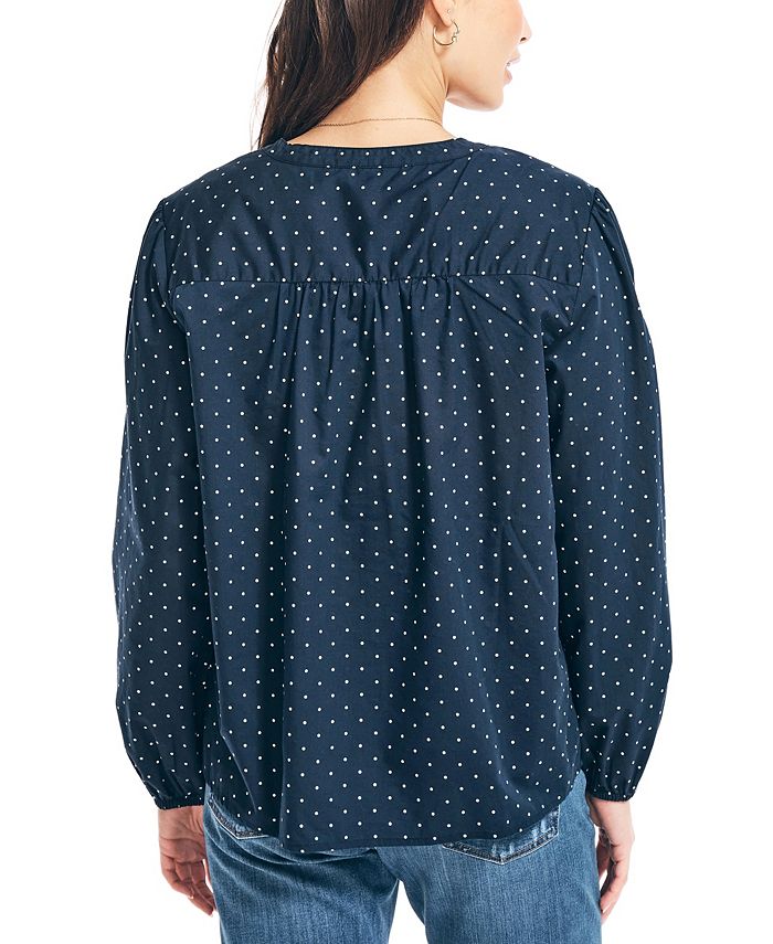 Nautica Women's Split-Neck Popover Top - Macy's