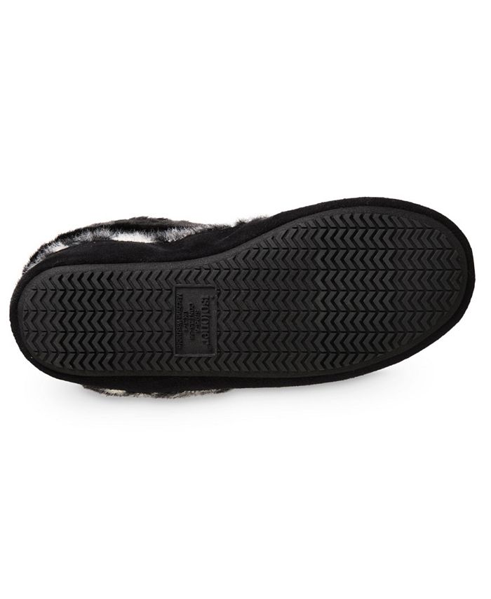 Isotoner Signature Women's Memory Foam Cheetah Comfort Boot Slippers ...