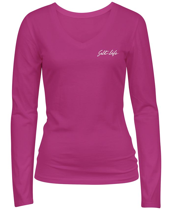 Salt Life Women's Tribal Shell Long-Sleeve Graphic Print Cotton T-Shirt ...