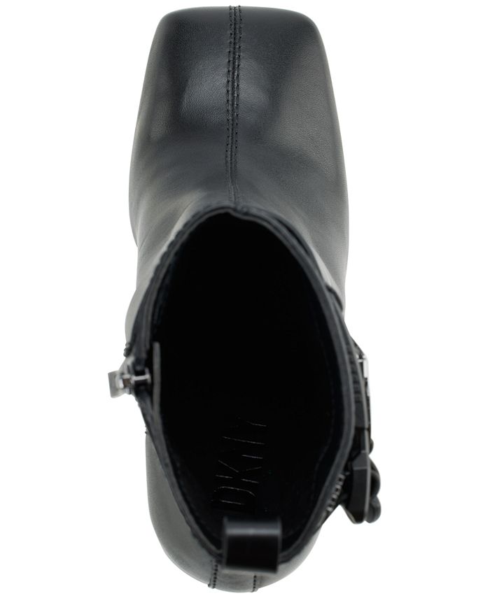 DKNY Women's Zana Square-Toe Buckled Platform Booties & Reviews ...