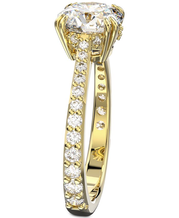Swarovski Gold-Tone Constella Crystal Cocktail Ring - Macy's