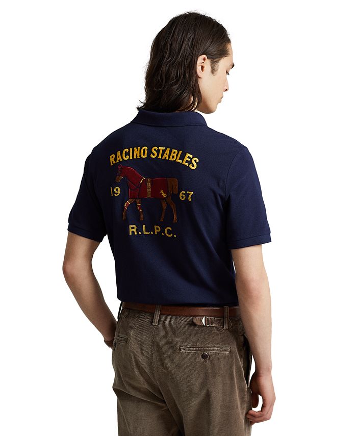 Polo Ralph Lauren Men's Classic-Fit Mesh Graphic Polo Shirt - Macy's