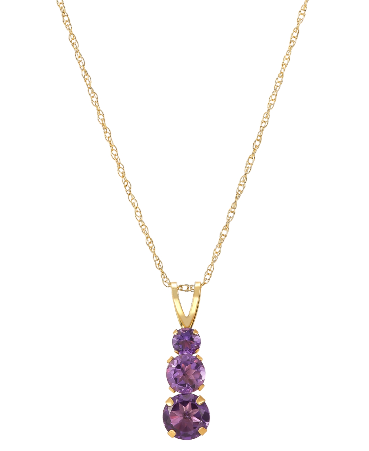 Click here for Amethyst Graduated 18 Pendant Necklace (1 ct. t.w.... prices