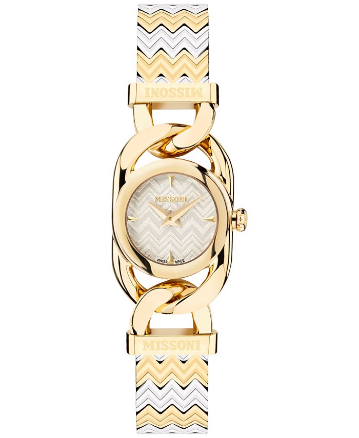 Missoni Women's Swiss Gioiello Two Tone Stainless Steel Bracelet Watch ...