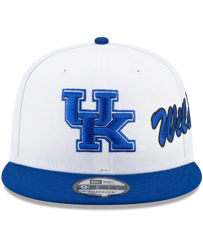 New Era Men's White and Royal Kentucky Wildcats Two-Tone Side Script ...