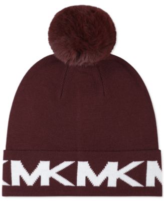 MICHAEL Michael Kors Women's Stacked Logos Knit Hat - Macy's