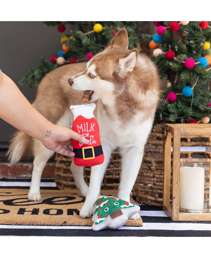 Fringe Studio 2-Pc. Santa Ready Squeaky Dog Toy Set - Macy's