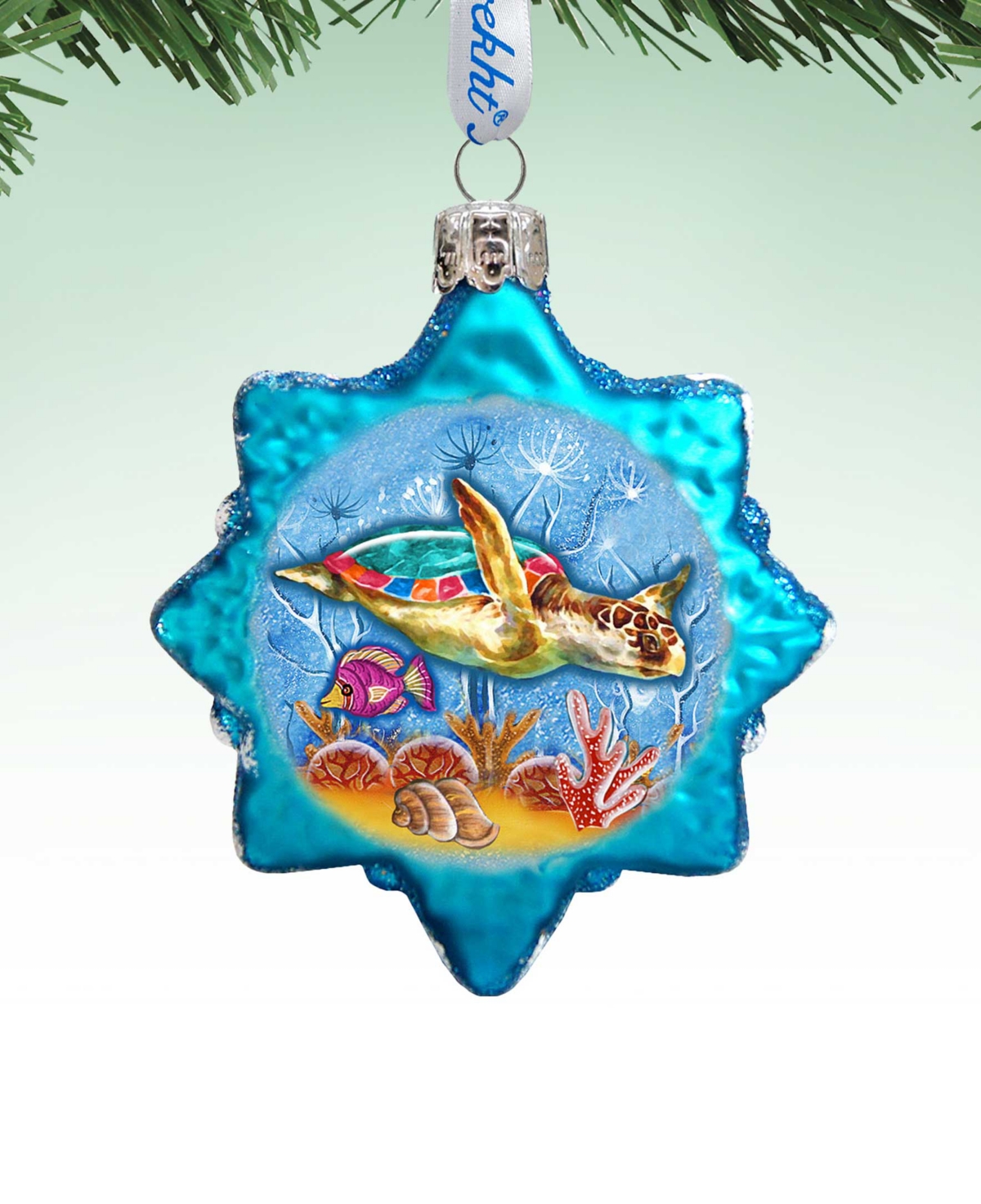 Click here for Designocracy Turtle Mercury Holiday Ornament - Mul... prices
