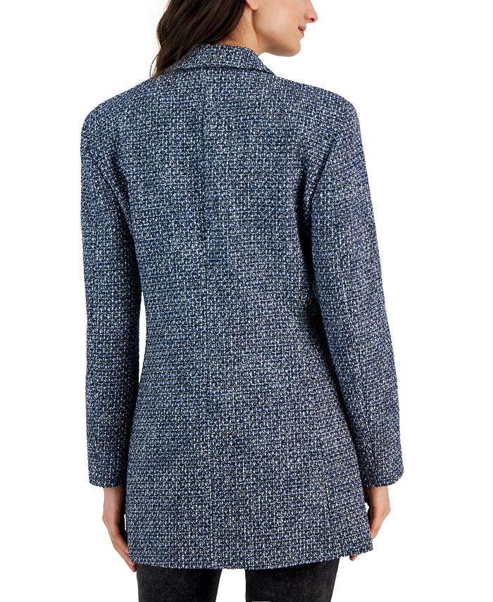 HUGO Women's Peak-Lapel Double-Breasted Textured Jacket - Macy's