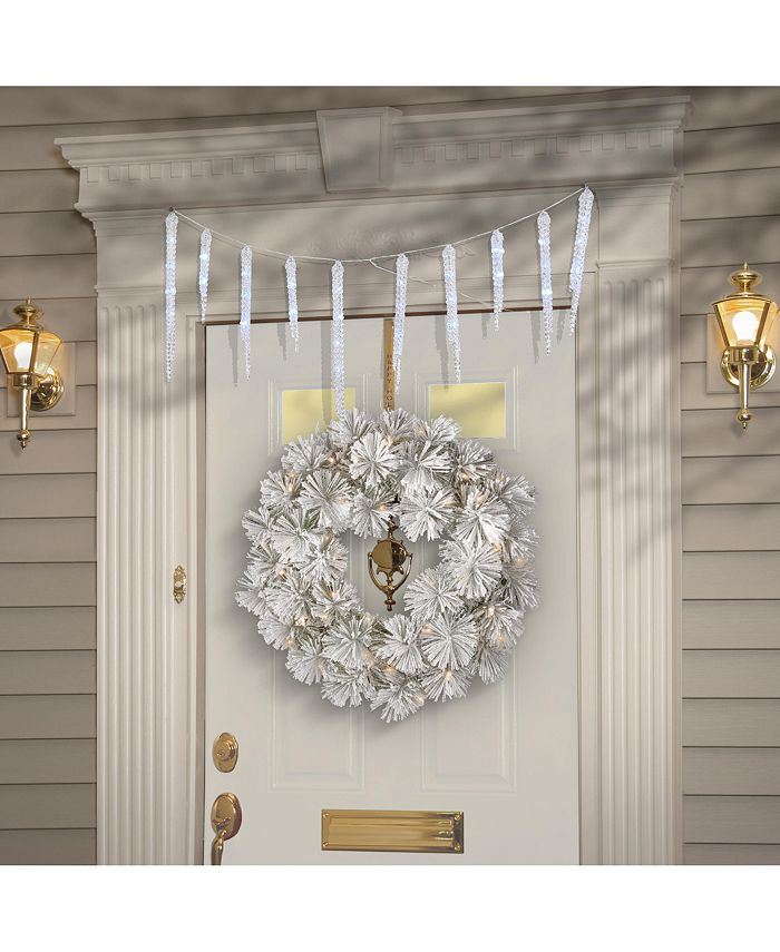 National Tree Company Crystal Icicles with LED Lights - Macy's