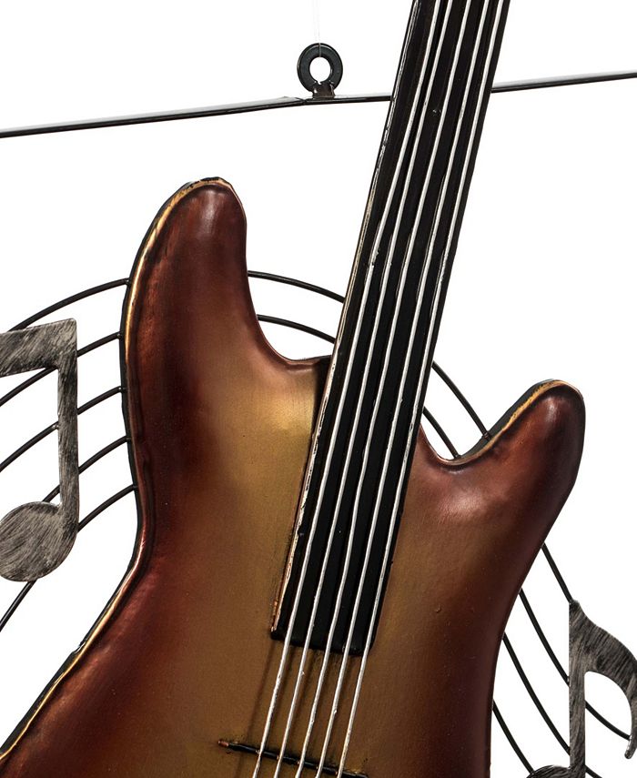 Vintiquewise Hanging Guitar Musical Note Wall Art Decor Sculpture - Macy's