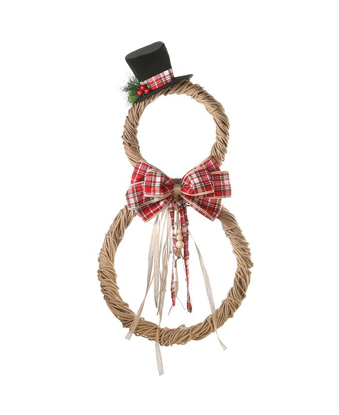 National Tree Company 31" Jute Snowman Wall Decor - Macy's