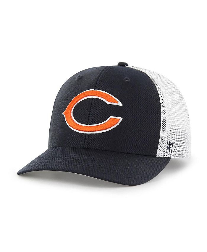 '47 Brand Men's Navy and White Chicago Bears Trophy Trucker Flex Hat ...