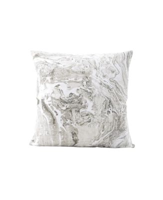 Anaya Home Grey Marbled Printed Down Throw Pillow - Macy's