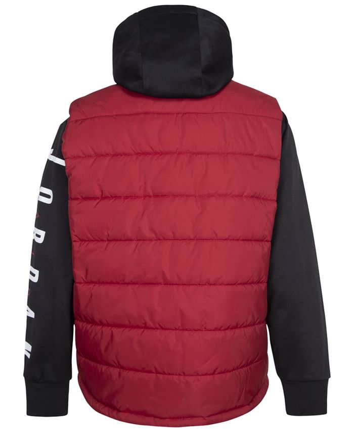 Jordan Little Boys Hooded 2Fer Puffer Jacket, Only at Macy's & Reviews ...