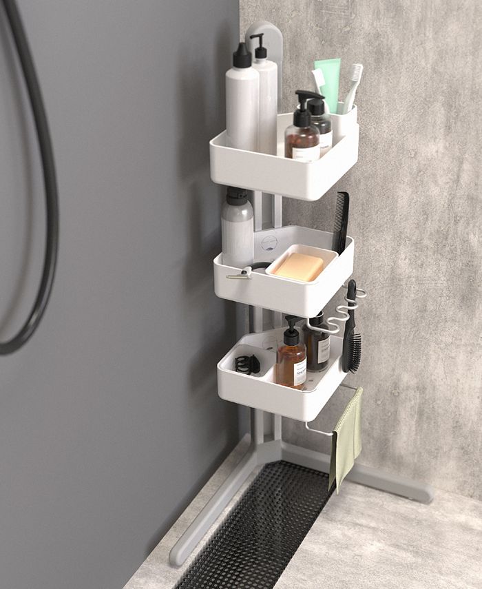 Sharper Image SpaStudio Nook Modular 3-Tier Shower Caddy - Macy's