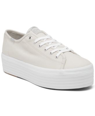 Keds Women's Triple Up Canvas Metallic Platform Casual Sneakers from ...