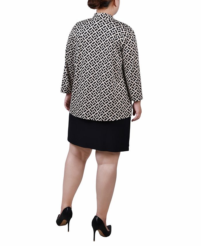 NY Collection Plus Size Dress Set, 2 Piece & Reviews - Dresses - Plus ...