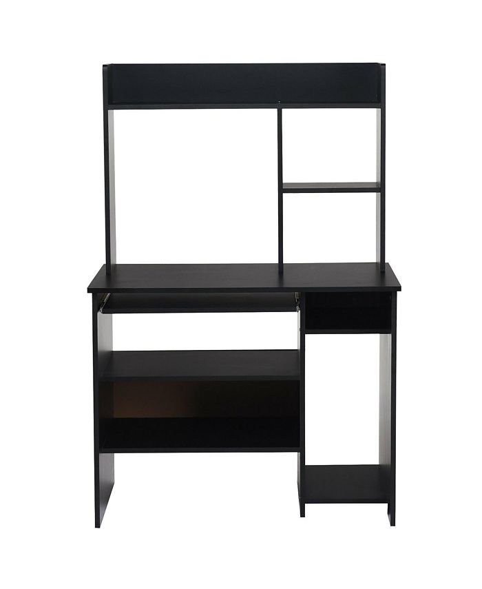 Costway Computer Desk PC Laptop Study Table Bookcase Workstation ...