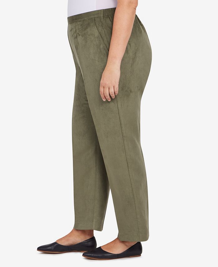 Alfred Dunner Plus Size Copper Canyon Faux Suede Pull-On Straight Leg ...