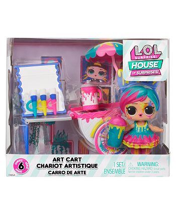 LOL Surprise! Furniture Playset with Doll - Splatters and Art Cart - Macy's