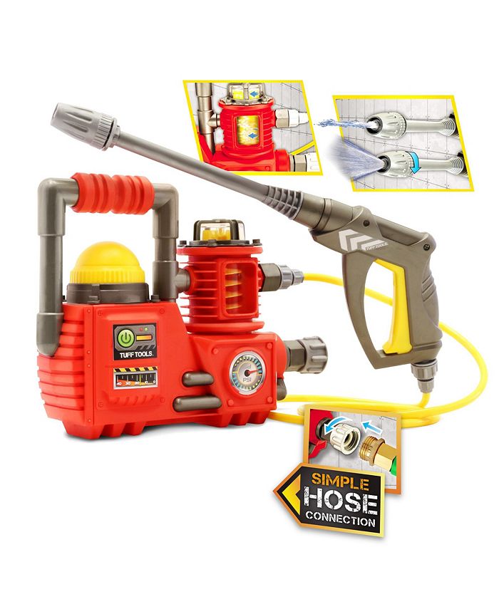 Lanard Tuff Tools Power Washer Kids Tool Toy Hose Connecting Sprays ...
