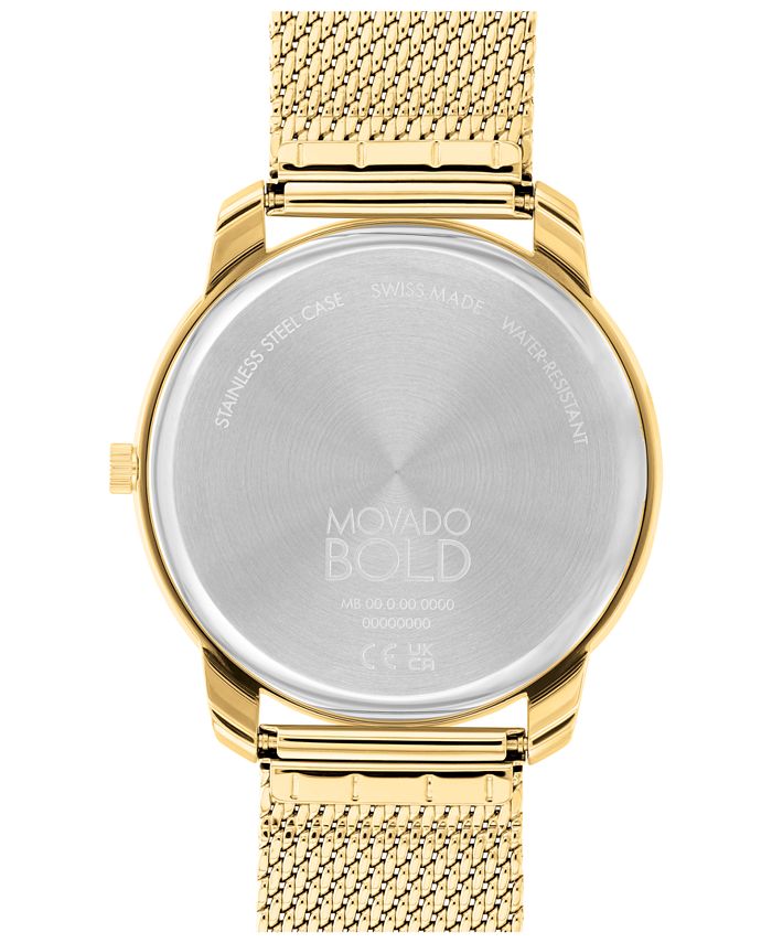 Movado Men's Bold Thin Swiss Quartz Ionic Light Gold-Tone 2 Plated ...
