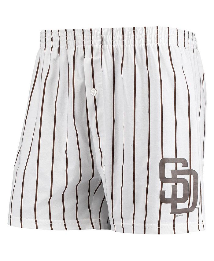 Concepts Sport Men's White San Diego Padres Vigor Pinstripe Boxer ...