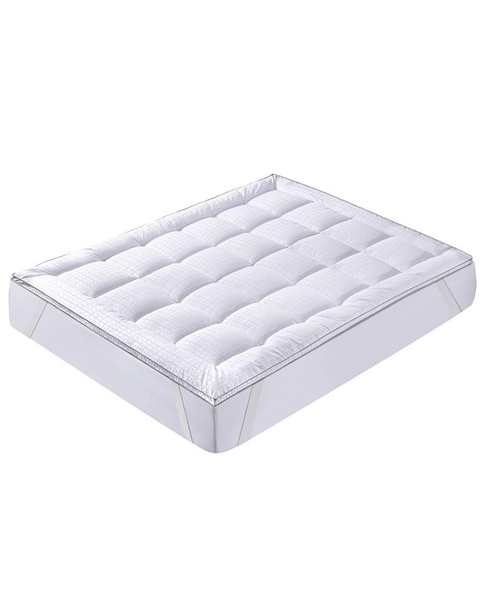 UNIKOME Grid Jacquard 2" Down Alternative Mattress Topper, Queen - Macy's