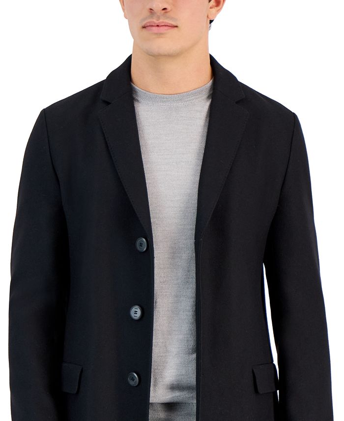Hugo Boss Men's Migor Slim-Fit Solid Wool Overcoat - Macy's