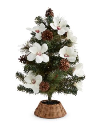 Martha Stewart Collection Woodland Shimmer Tabletop Tree, Created for ...