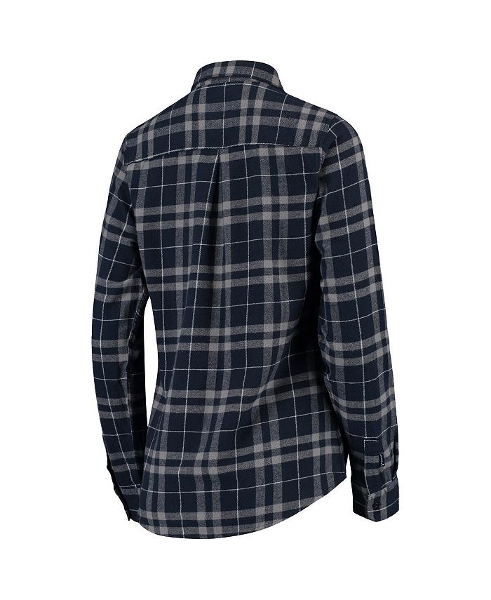 Antigua Women's Navy, Gray Nashville Predators Stance Plaid Button-Up ...