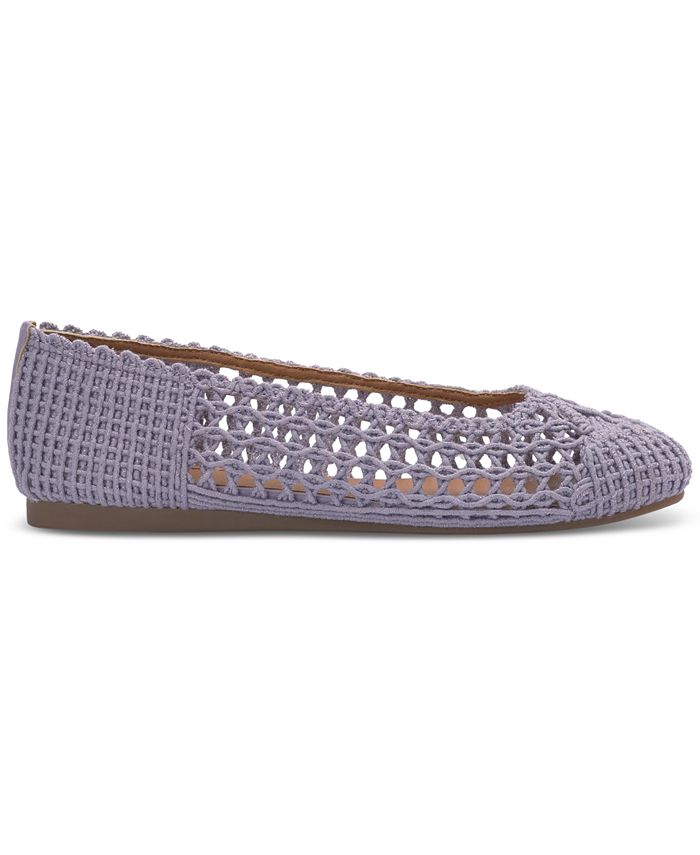 Lucky Brand Women's Avelly Macrame Slip-On Crochet Ballet Flats - Macy's