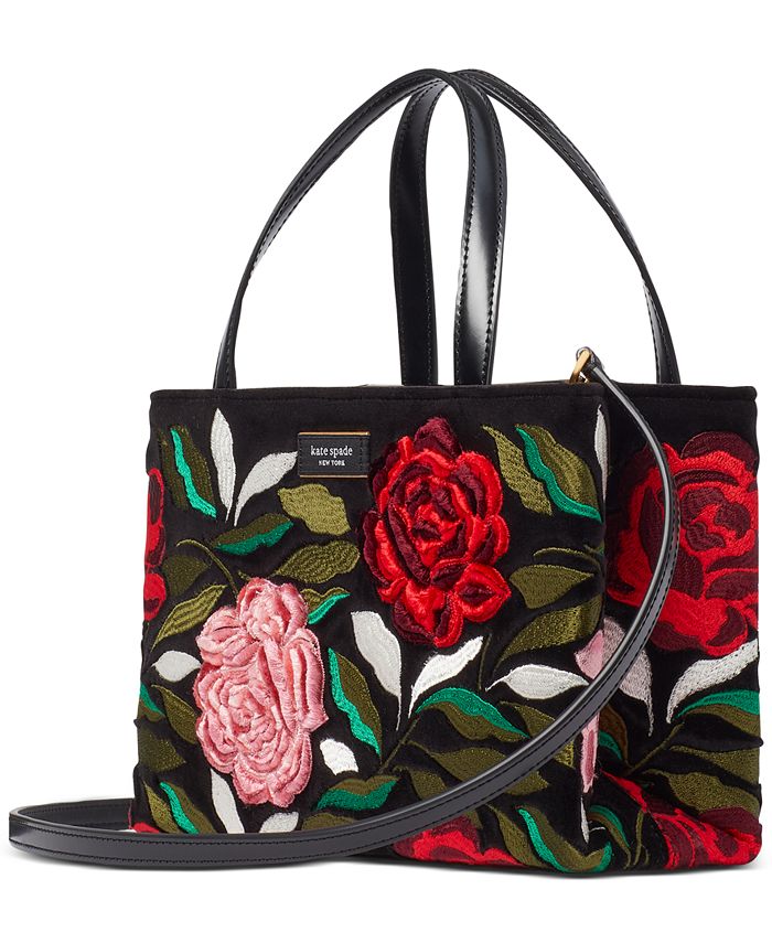 kate spade new york Sam Icon Rose Garden Embroidery Embellished Velvet ...