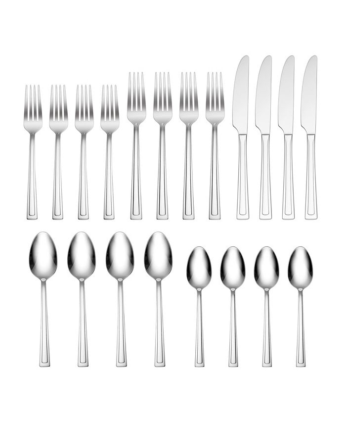 Hampton Forge Stainless Steel Farmington 20-PC Flatware Set, Service ...
