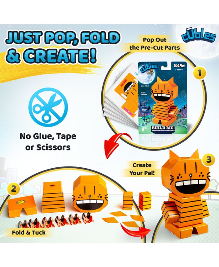 Cubles Dog Man Petey from Dav Pilkey - Build Your Own 3D Buildable STEM ...